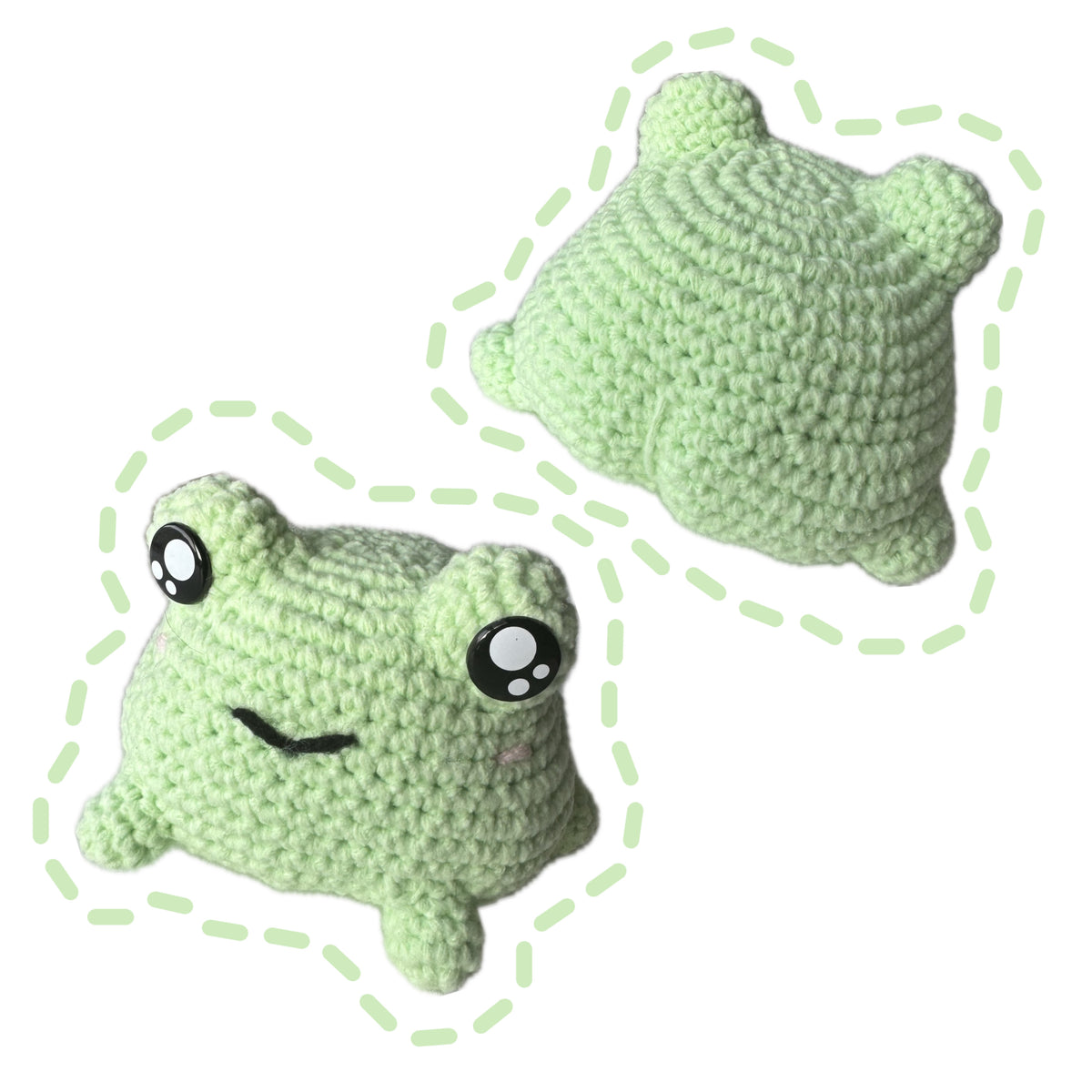 Cheeky Frog Crochet Plush – Pink Fairy Designs