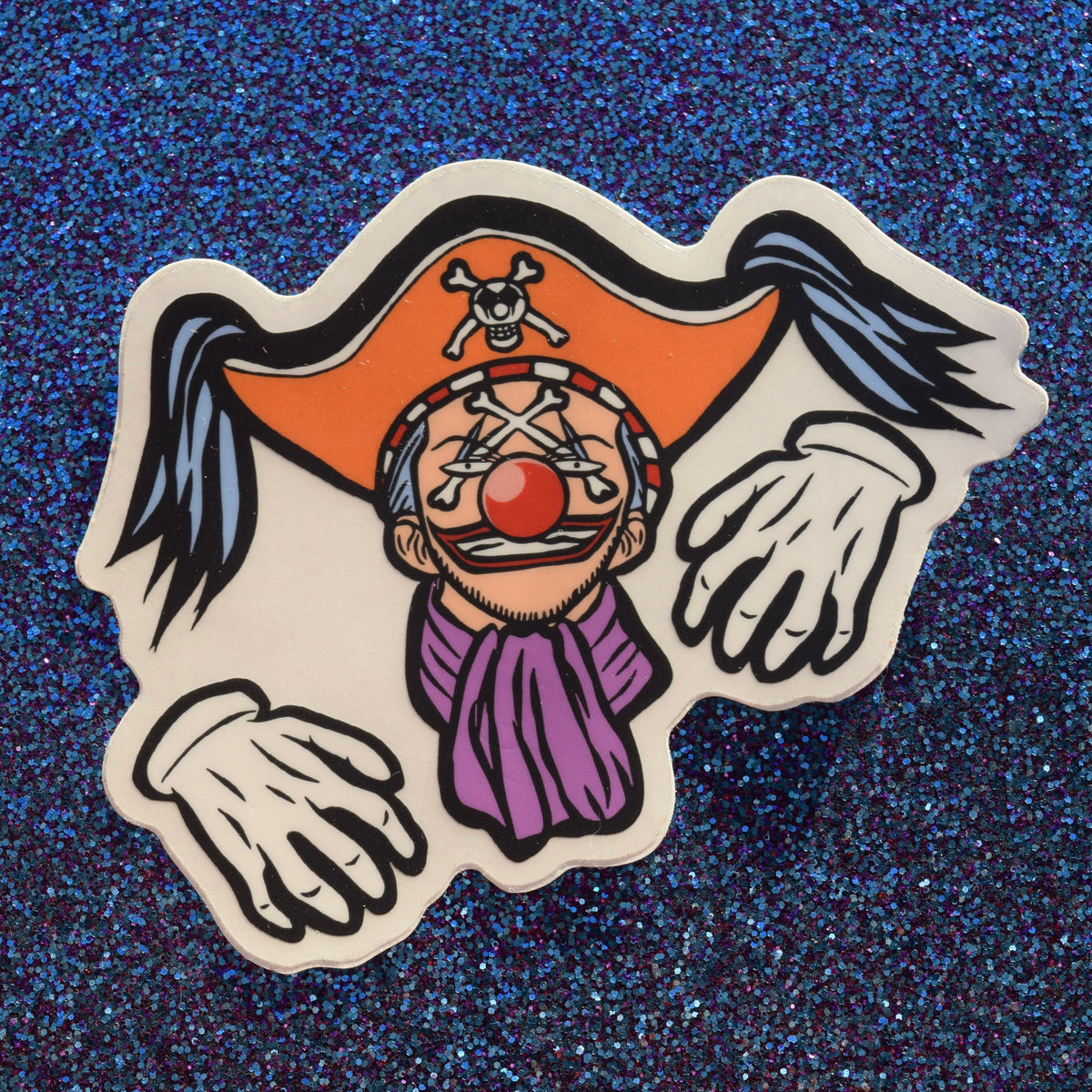 Clown Captain Sticker – Pink Fairy Designs